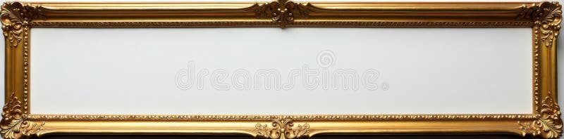 Empty Ornate Gold Frame, Showcasing Blank Canvas , Yellow, Frame Stock ...
