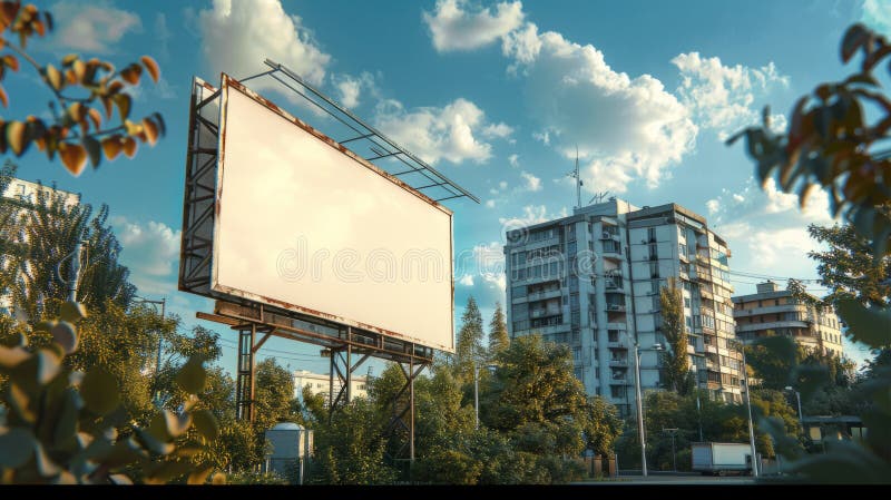 Empty Outdoor Billboard Mockup for Showcasing Information or Ads on ...