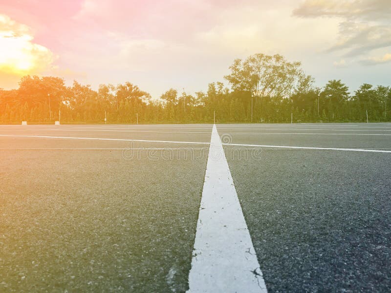 Empty Outdoor Car Parking Lot Stock Photo - Image of auto, area: 129244232