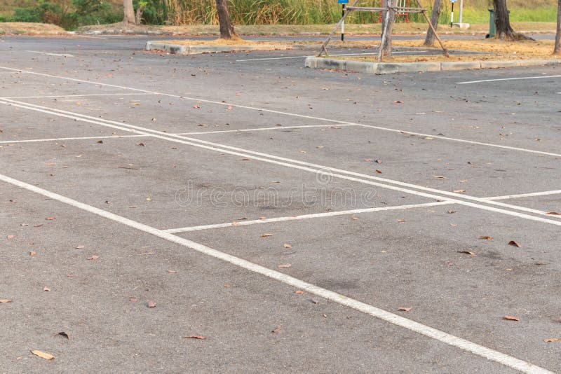 Empty Outdoor Car Parking at the Park Stock Photo - Image of outdoors ...
