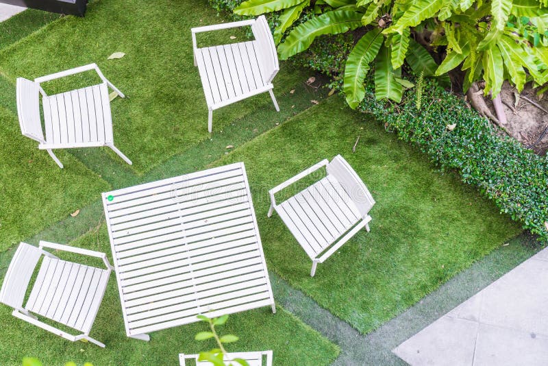 Empty outdoor patio chair stock image. Image of green - 98661409