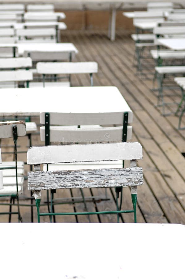 Empty outdoor restaurant stock image. Image of lunch, club - 2111813