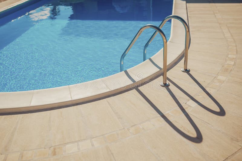 Empty Outdoor Swimming Pool Stock Image - Image of beautiful, space ...