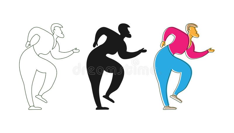 Outline of dancing couples stock vector. Illustration of dancing - 40947251