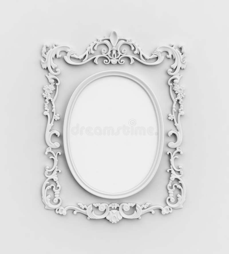 Empty oval frame stock illustration. Illustration of gilded - 42432650