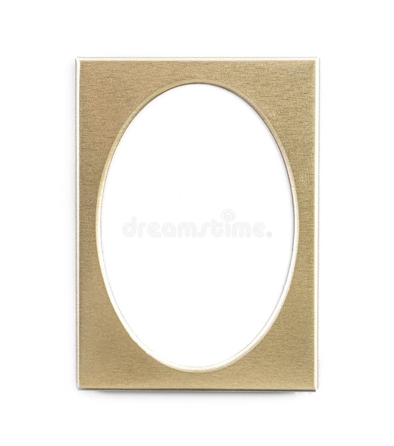 Empty Oval Golden Photo Frame Stock Photo - Image of design, rectangle ...