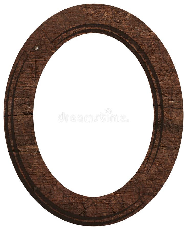 Empty Wooden Oval Frame stock photo. Image of blank, white - 27672512