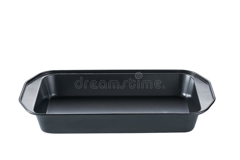 Empty Oven Tray for Baking and Roasting Isolated. Rectangular Baking ...