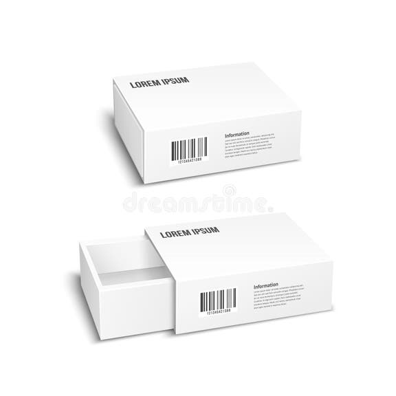 Empty package box. stock vector. Illustration of black - 48212720