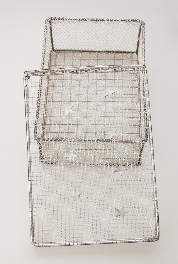 Empty Packaging Made of Metal Mesh. Sample Stock Image - Image of white ...