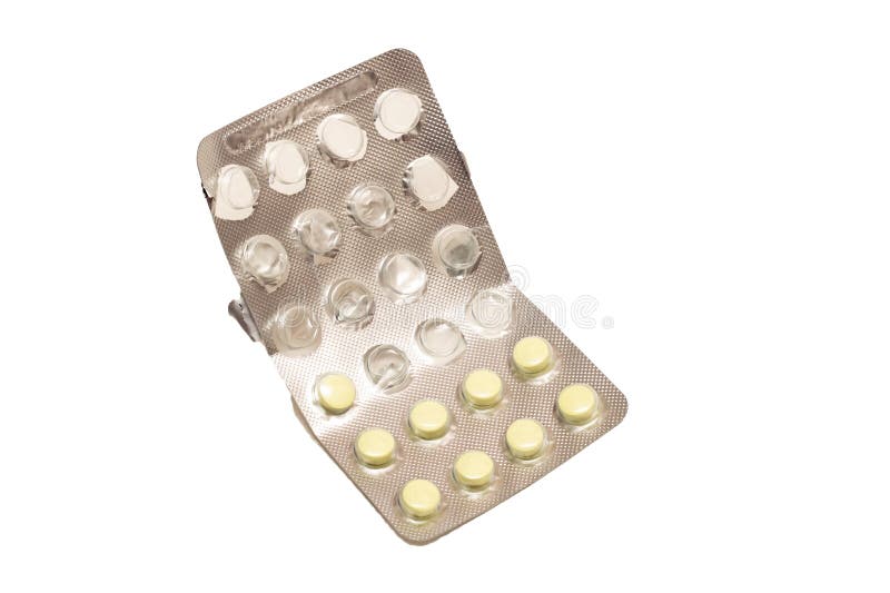 Empty Packaging of Tablets Isolated on White Background Stock Photo ...