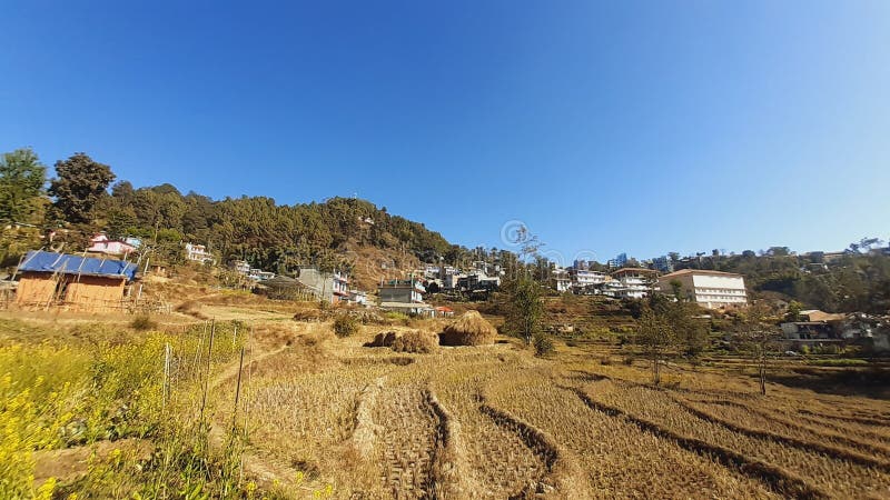 Empty Paddy Field Drying in Nepal Stock Image - Image of plateau, rock ...