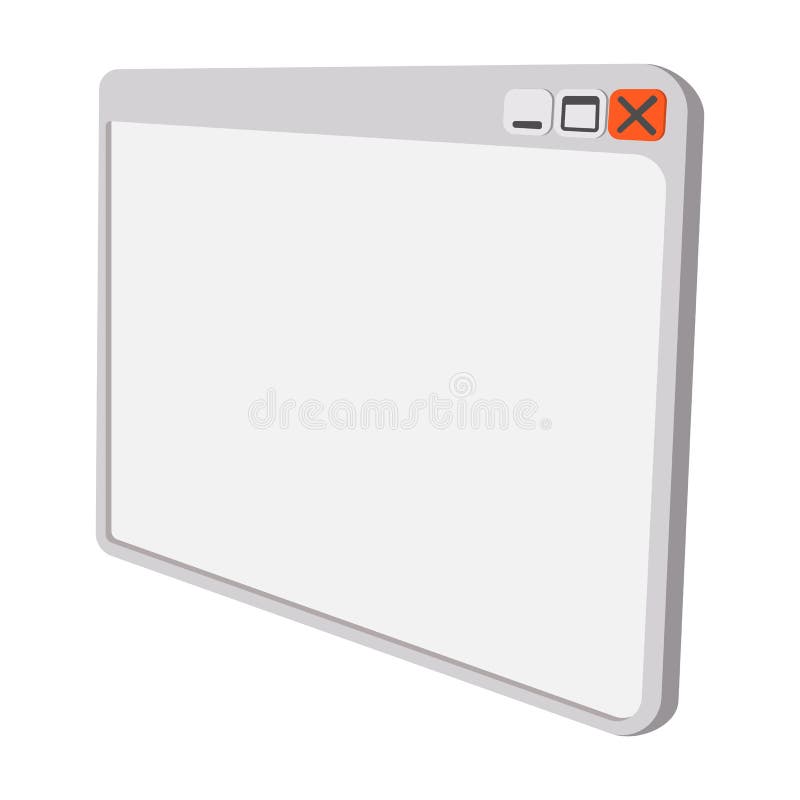 Empty Page Template Cartoon Icon Stock Vector - Illustration of screen ...