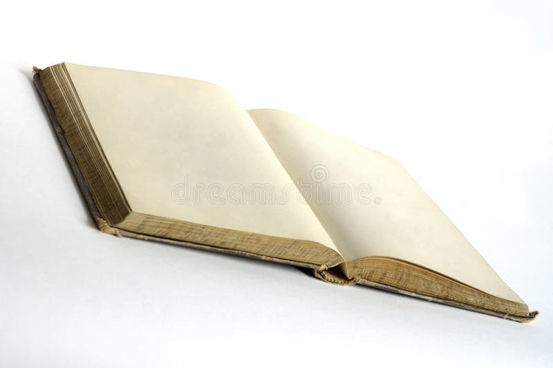 Empty pages in old book stock image. Image of writer, legend - 152185