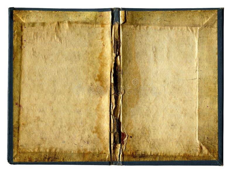 Empty Pages of Old Book Isolated Stock Image - Image of cardboard ...