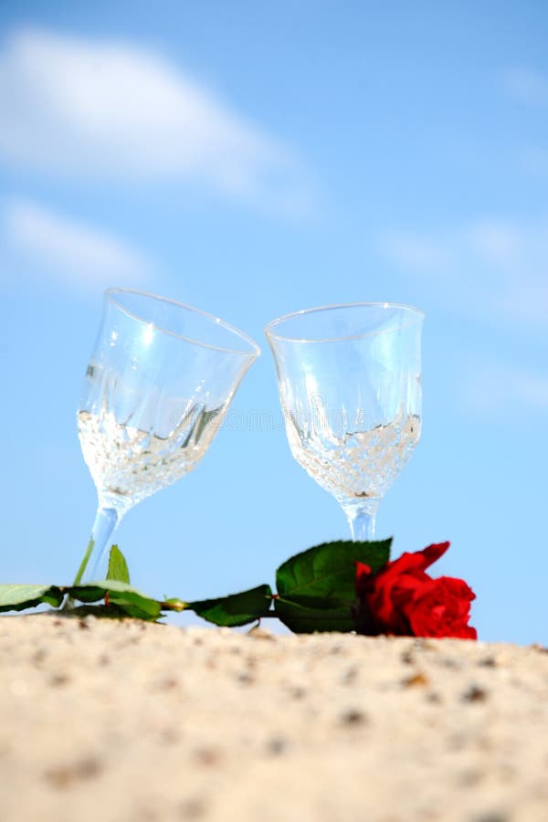 Empty Pair Glass Sand Beach Stock Photos - Free & Royalty-Free Stock ...