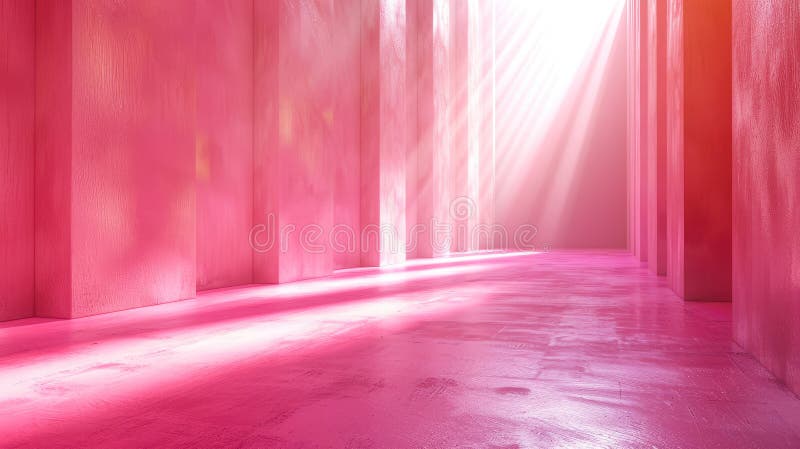 Empty Pale Pink Interior Wall of the Presentation Room Offers a ...