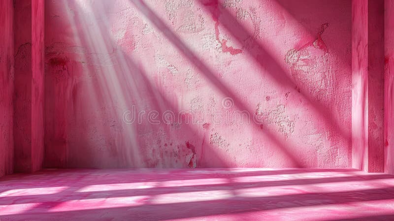 Empty Pale Pink Interior Wall of the Presentation Room Offers a ...
