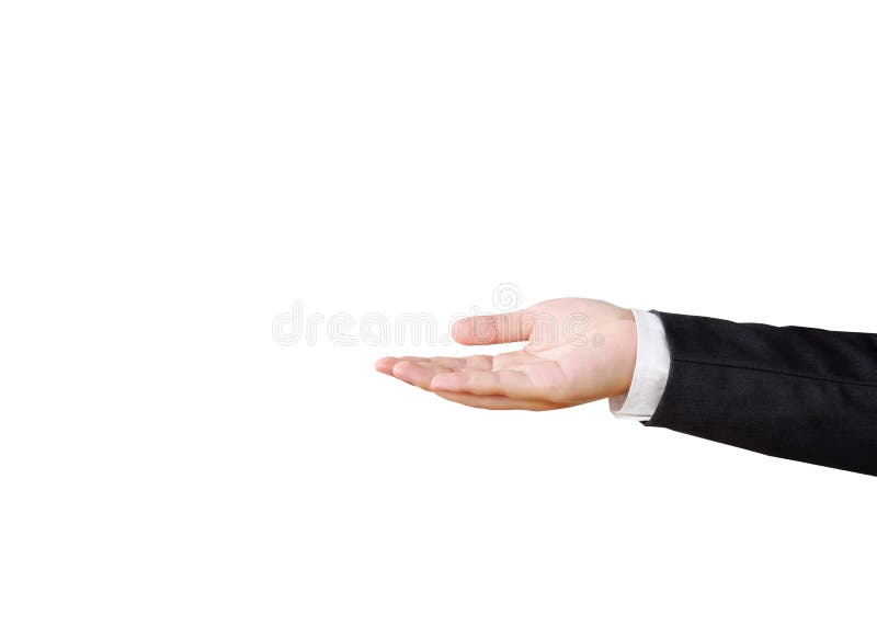 Empty Palm, Opened Hand, Isolated on White Background Stock Photo ...