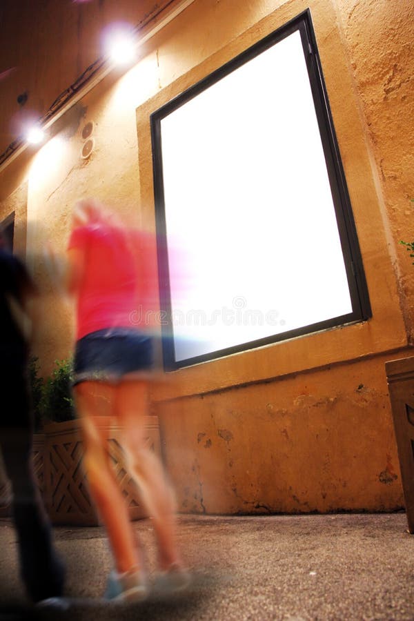 Empty panel stock image. Image of backdrop, night, advertise - 21136405