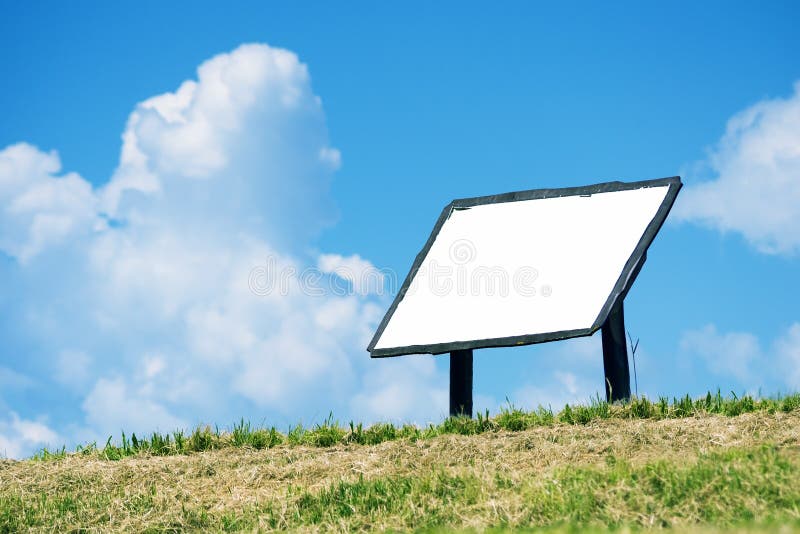 Empty Panel Outside in the Park Stock Photo - Image of green ...