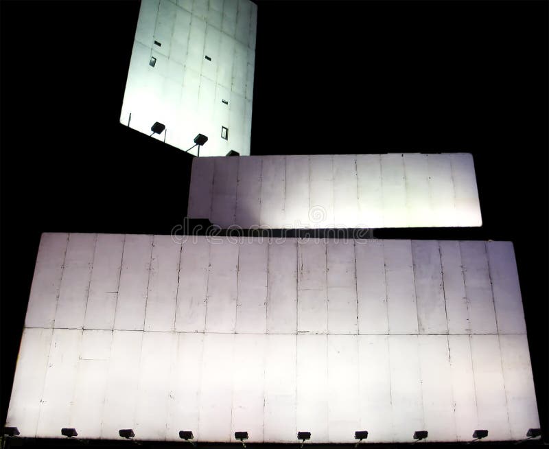 3 empty panels stock photo. Image of space, bill, exhibition - 82860686