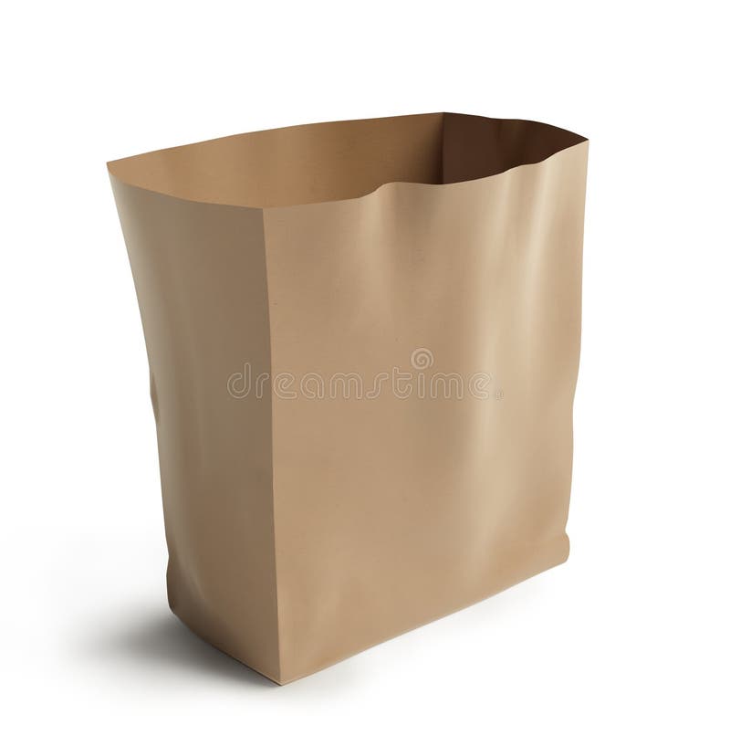 Empty paper bag stock illustration. Illustration of disposable - 55652684