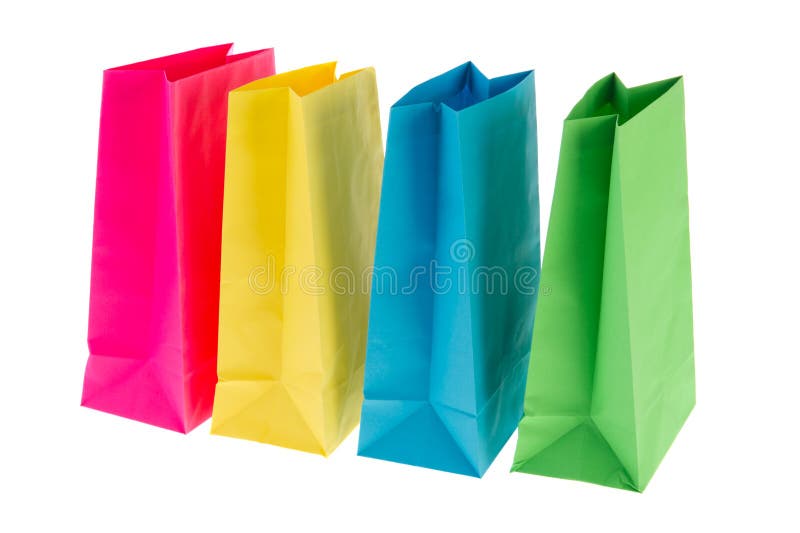 Empty paper bags stock image. Image of paper, empty, blue - 22746133
