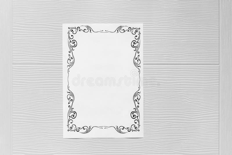 Empty Paper Blank Sample Design White Template Sheet Background Stock ...
