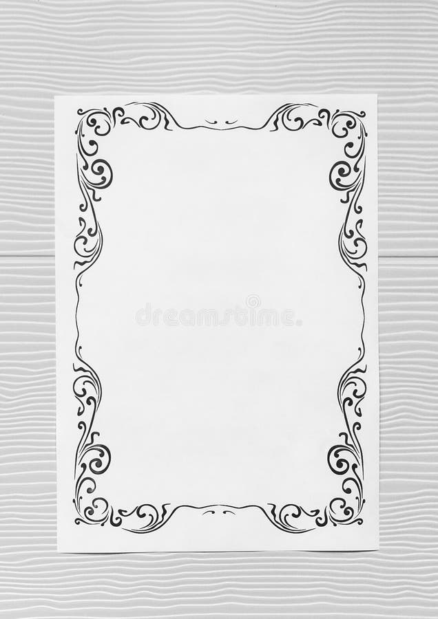 Empty Paper Blank Sample Design White Template Sheet Background Stock ...