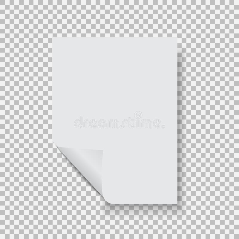 Empty Paper Blank Sheet A4 with Curl Corner Stock Vector - Illustration ... Empty Paper Blank Sheet A4 with Curl Corner Stock Vector - Illustration ...