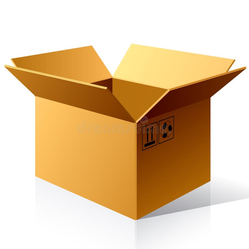 Empty paper box stock vector. Illustration of object, wrapping - 6913526