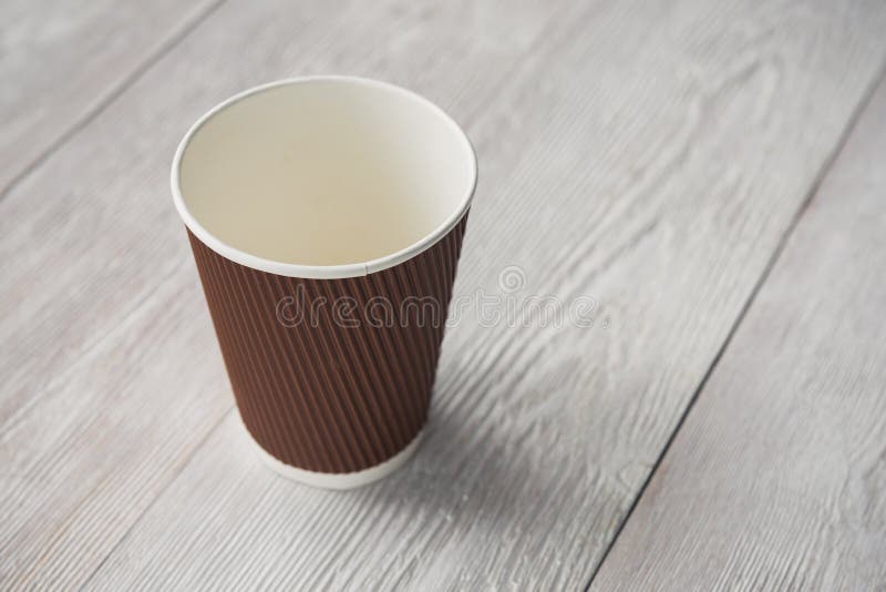 Empty paper cup of coffee stock image. Image of black - 68615933
