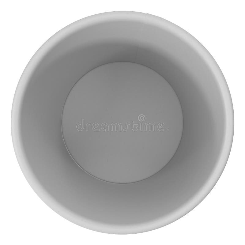 Empty paper cup, top view, stock illustration. Illustration of coffee ...
