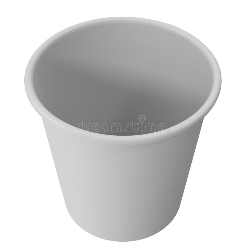 Empty paper cup, top view, stock illustration. Illustration of path ...