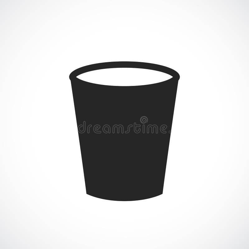 Paper cup vector icon stock vector. Illustration of minimal - 130489723