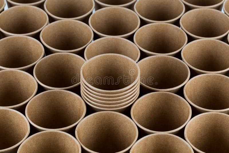 Empty Paper Cups Background Stock Image - Image of white, food: 277612791