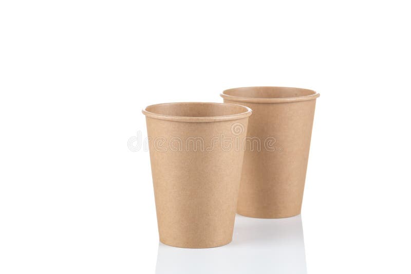 Empty Paper Cups Background Stock Image - Image of stack, recycling ...