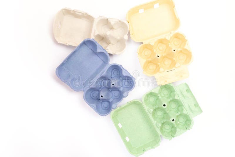 Empty Paper Egg Box Case Holder Stock Image - Image of grunge, branding ...