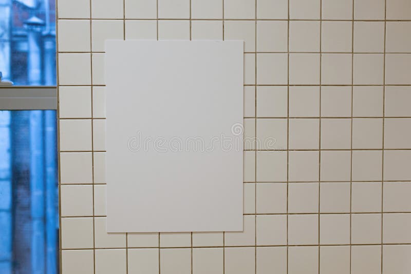 Empty Paper Mockup, Simple Sheet of Paper Template Stock Photo - Image ...