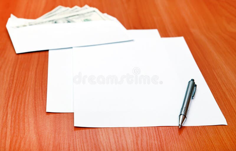 Empty Paper with a Money stock photo. Image of cash - 252512120