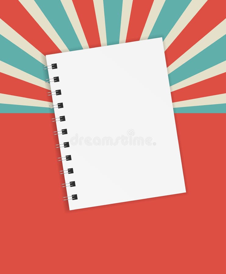 Empty paper notepad page stock vector. Illustration of mockup - 266224082