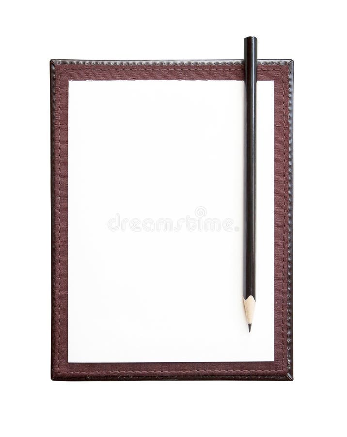 Empty Paper and Pencil Isolated Stock Image - Image of business, page ...