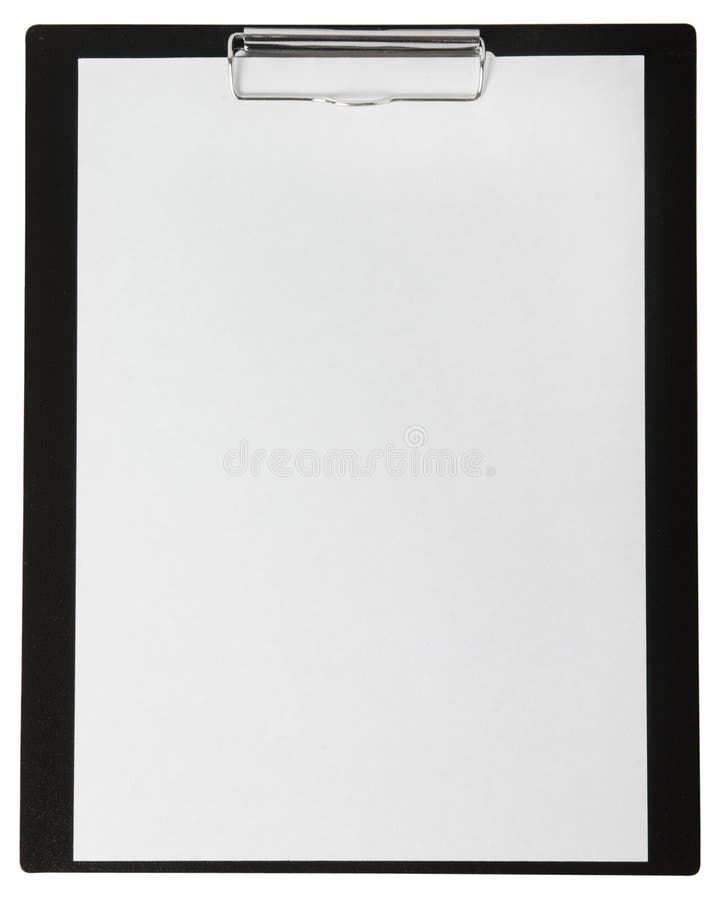 Empty Paper Sheet on Binder Isolated Stock Photo - Image of note, paper ...