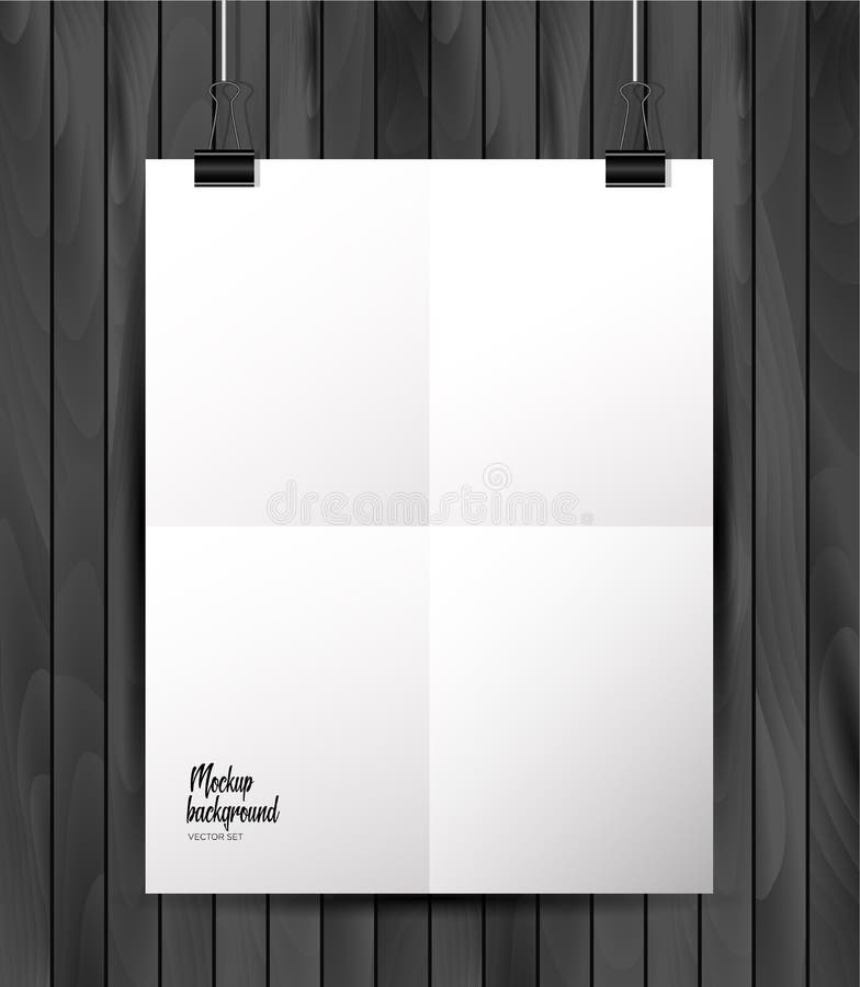 Empty Paper Sheet. A4 Format Paper with Shadows on the Layout on Wooden ...
