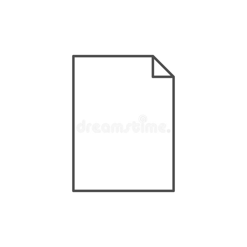 Empty paper sheet stock vector. Illustration of education - 92880550