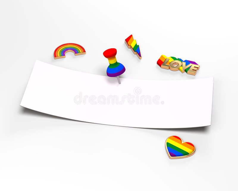 Empty Paper Square with Copy Space for Your Text Pinned with Rainbow ...
