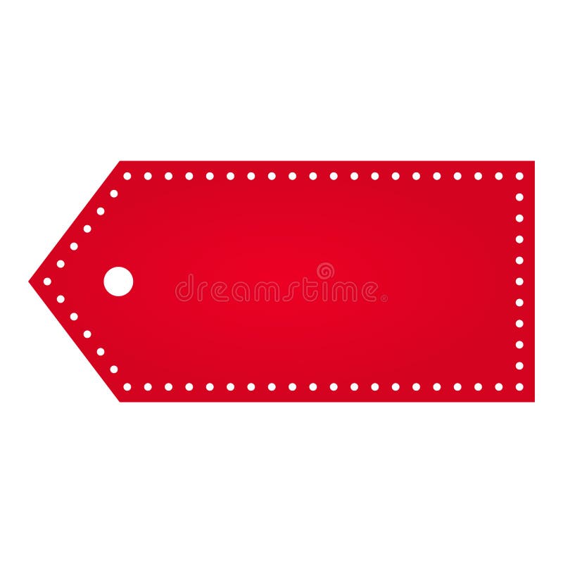 Empty Paper Tag or Bookmark in Red Stock Illustration - Illustration of ...