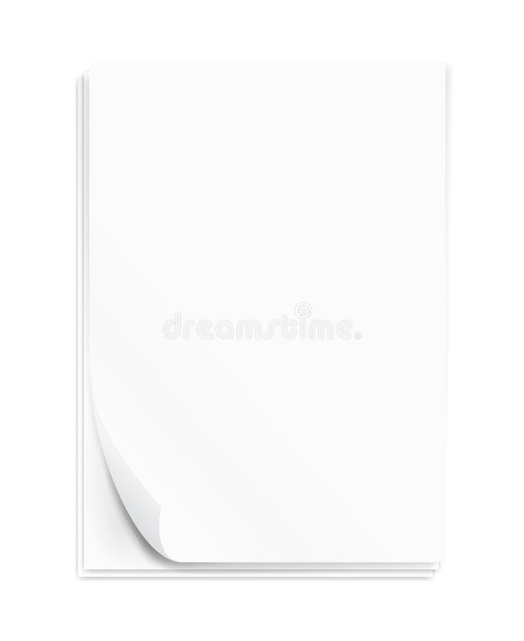 Empty paper three sheets. stock vector. Illustration of message - 40599473