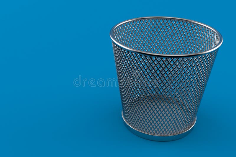 Empty paper trash can stock illustration. Illustration of space - 108579832